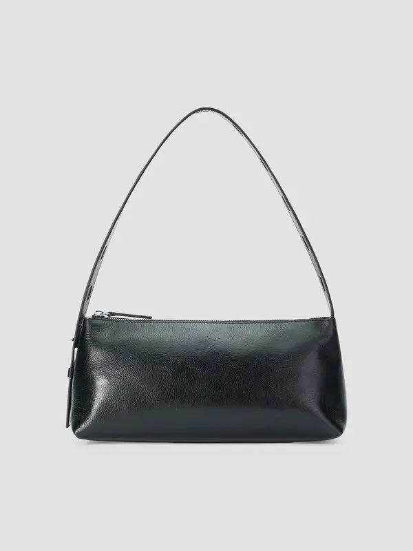 Staud Strada Leather Shoulder Bag - Black