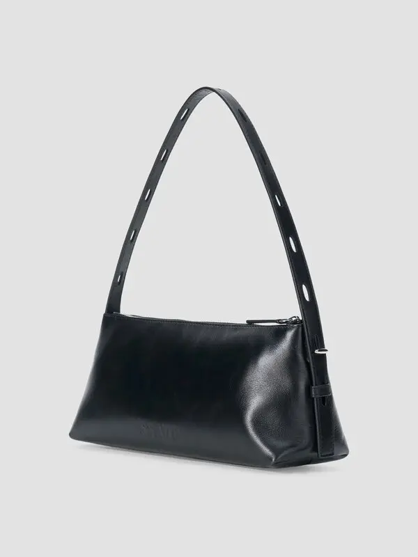 Staud Strada Leather Shoulder Bag - Black