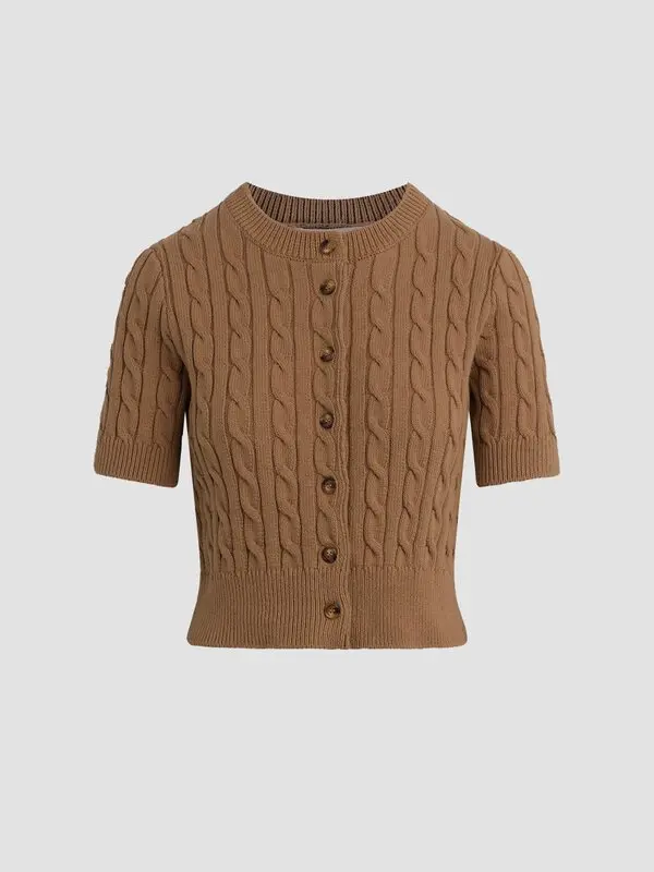FAVORITE DAUGHTER The Cafe Cotton Short-sleeve Cardigan