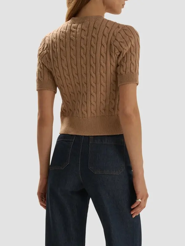 FAVORITE DAUGHTER The Cafe Cotton Short-sleeve Cardigan