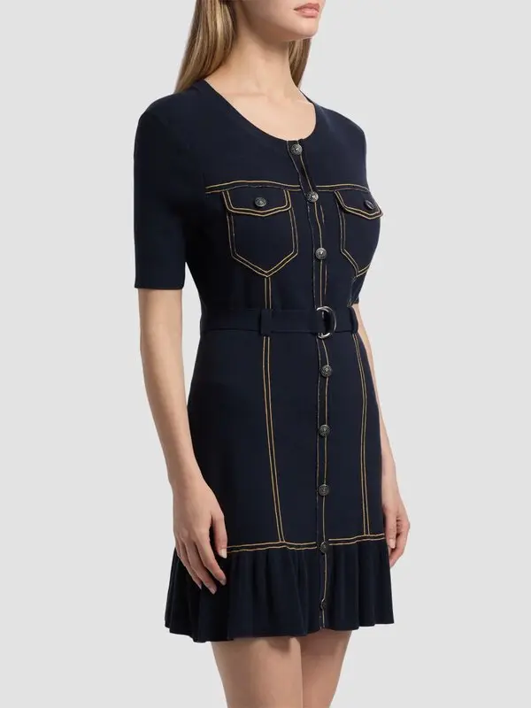 Cinq À Sept Elisha Belted Cardigan Minidress