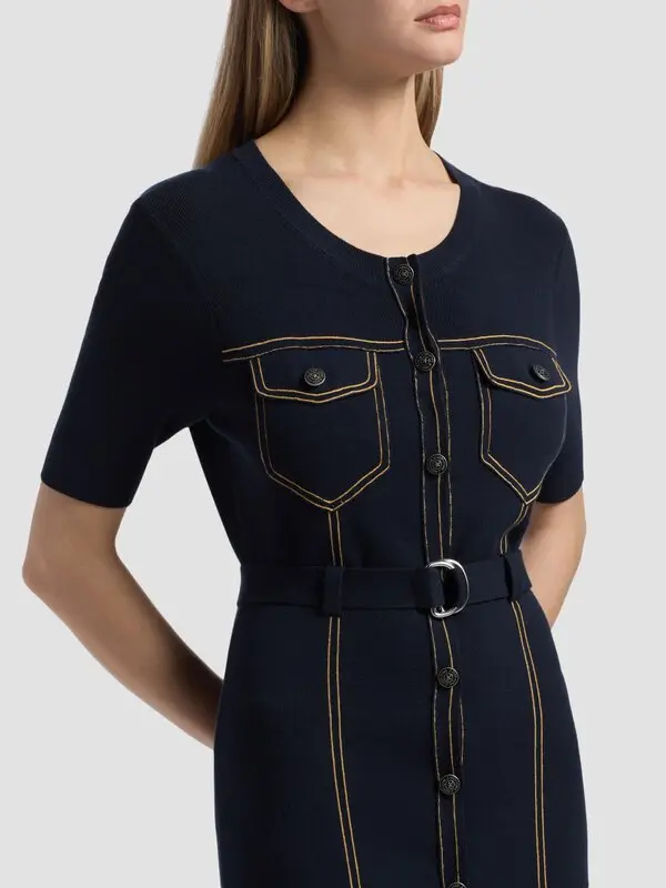 Cinq À Sept Elisha Belted Cardigan Minidress