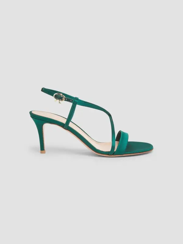 GIANVITO ROSSI 70mm Crepe Satin Sandals