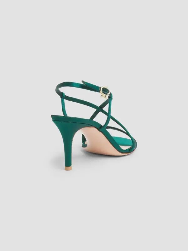 GIANVITO ROSSI 70mm Crepe Satin Sandals