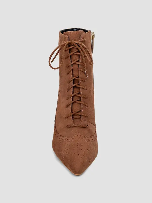 L'Agence Fayette 80mm Suede Booties