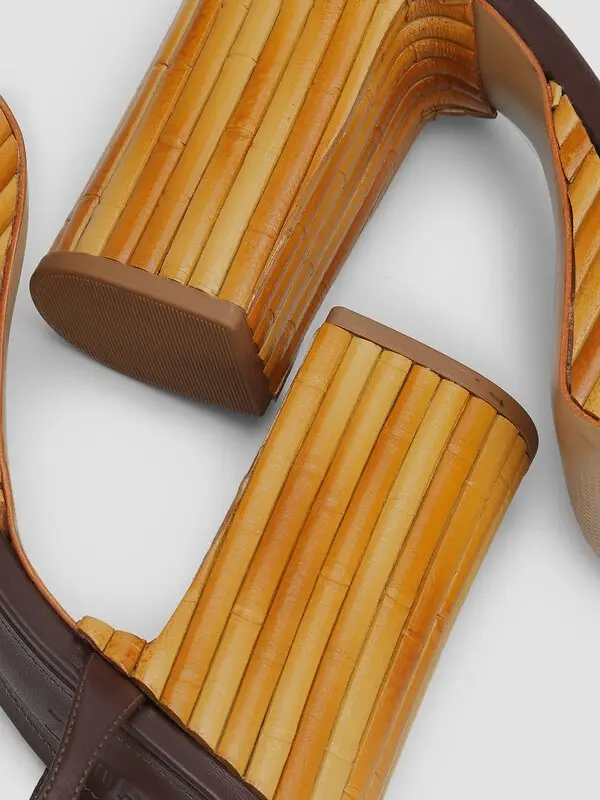 Schutz Enola 120mm Leather Platform Sandals - Root Brown