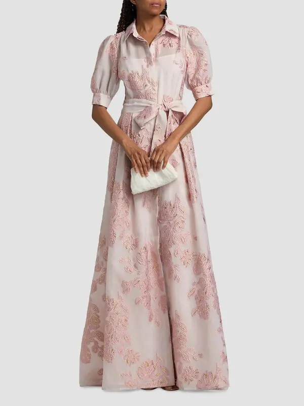 Rickie Freeman For Teri Jon Brocade Shirtwaist Gown