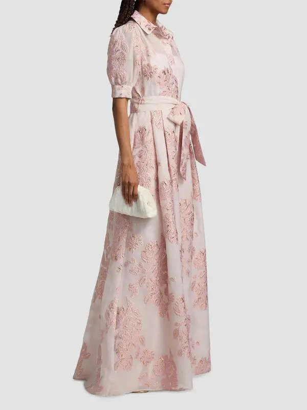 Rickie Freeman For Teri Jon Brocade Shirtwaist Gown