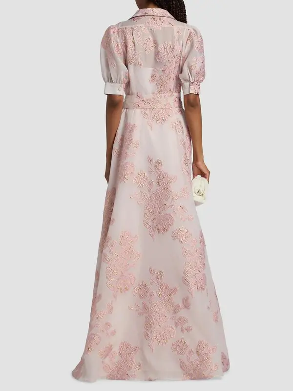 Rickie Freeman For Teri Jon Brocade Shirtwaist Gown