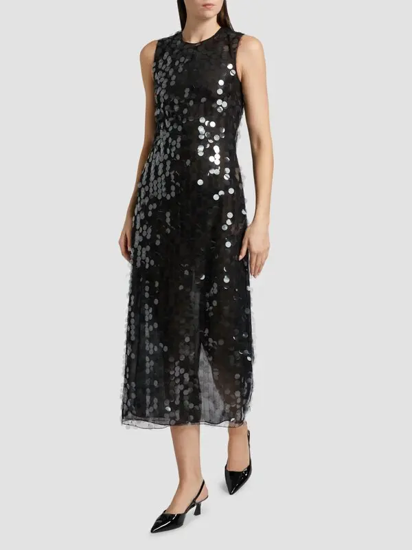 16Arlington Tovia Paillettes Sheath Midi-dress