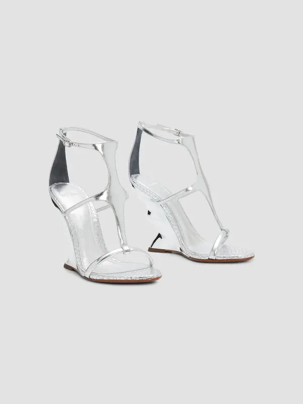 ALEXANDRE BIRMAN Boonie 100mm Leather Wedge-heel Sandals