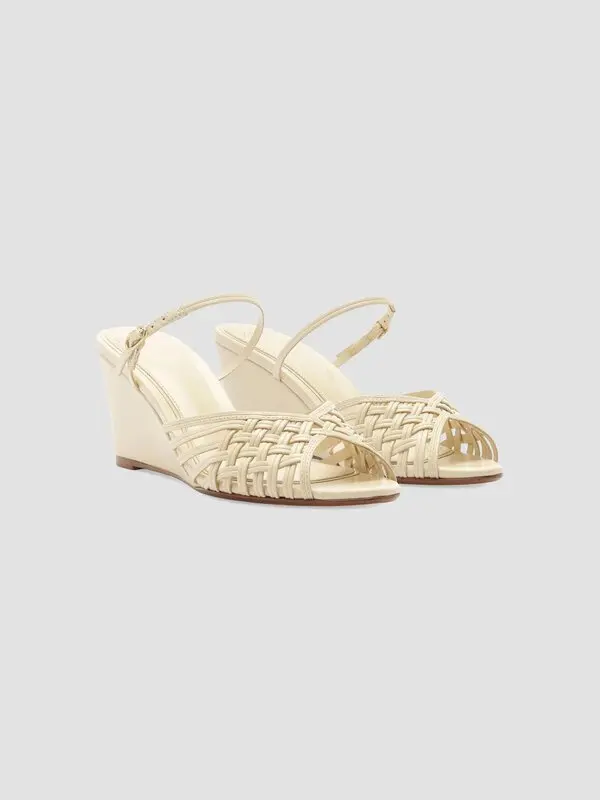 ALEXANDRE BIRMAN Lilian 75mm Leather Wedge Sandals