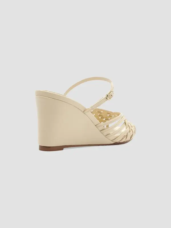 ALEXANDRE BIRMAN Lilian 75mm Leather Wedge Sandals