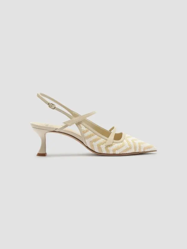 ALEXANDRE BIRMAN Tita 60mm Raffia-leather Slingback Pumps