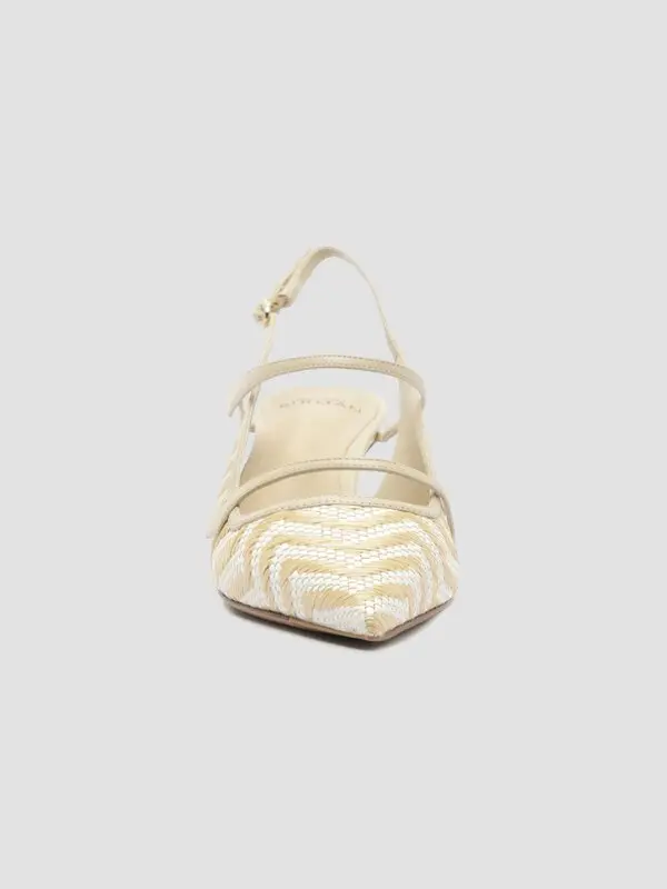 ALEXANDRE BIRMAN Tita 60mm Raffia-leather Slingback Pumps