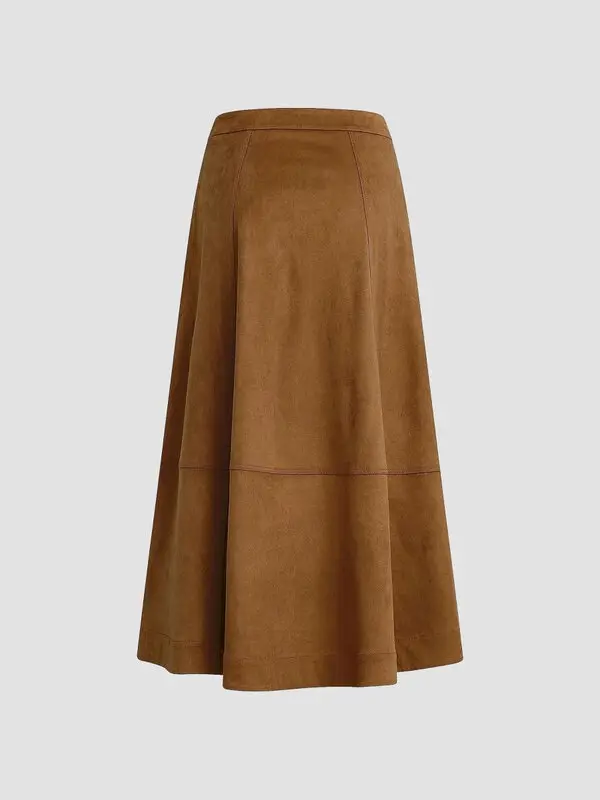 FAVORITE DAUGHTER The Aspen Faux Suede Midi Skirt