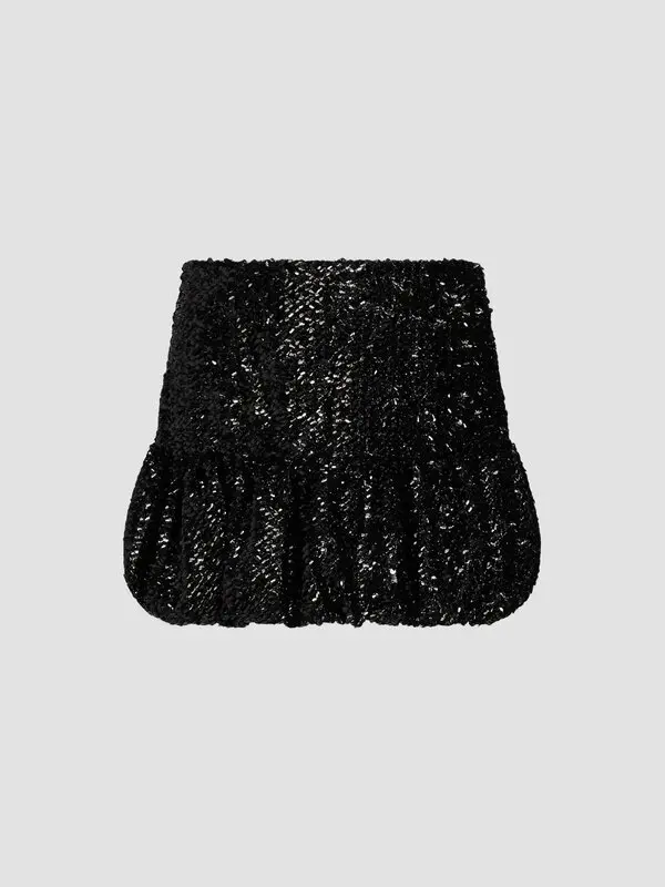 16Arlington Branka Sequined Drop-waist Miniskirt