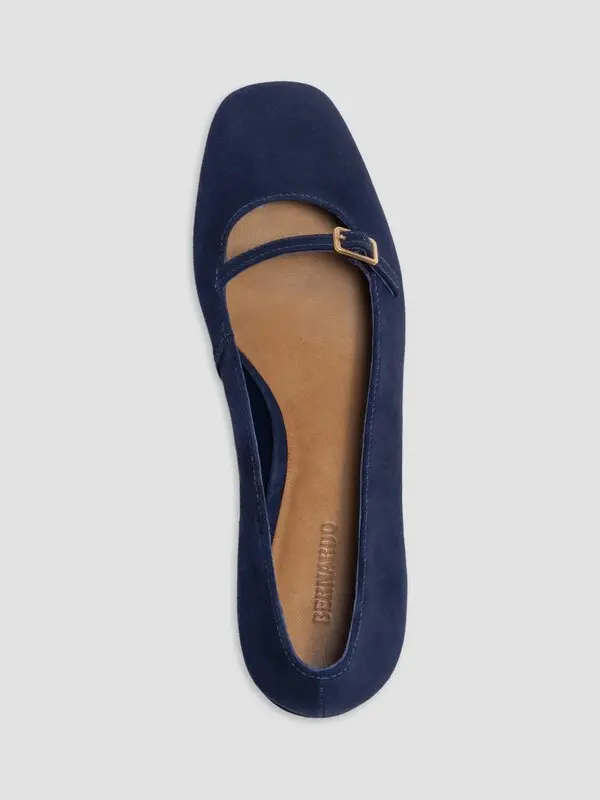 Bernardo Amelie Block Heel Mary Jane Pumps - Dark Navy