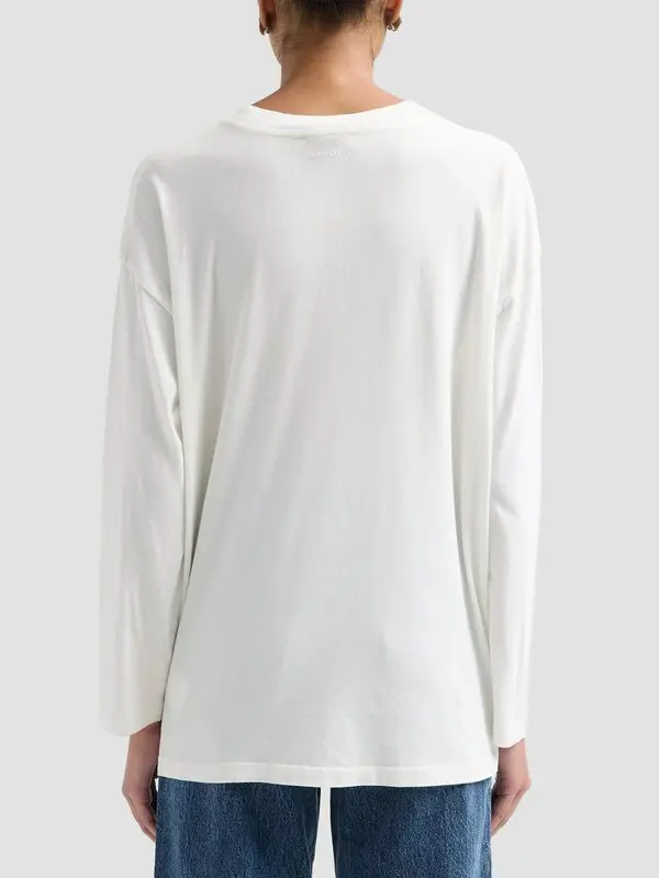 ANINE BING Ivan Stencil Logo Crewneck T-shirt