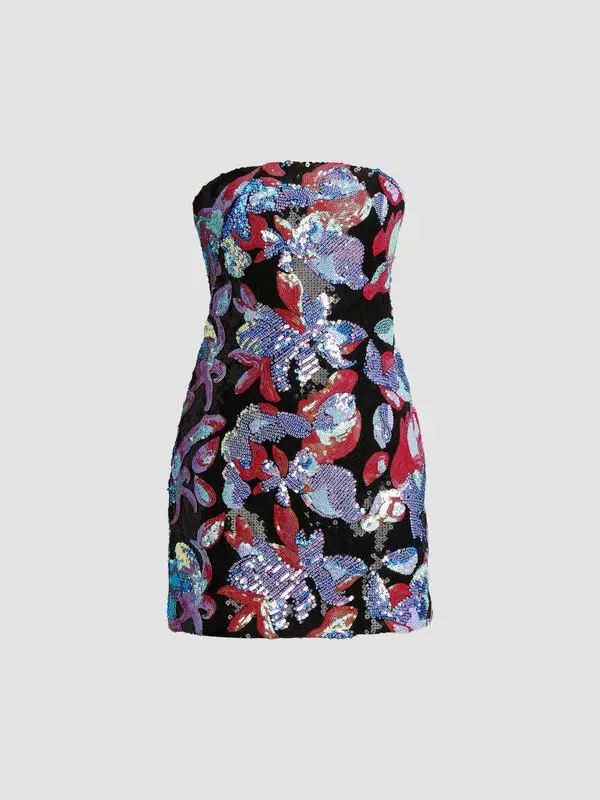 16Arlington Lights On Stell Regular Fit Sequined Minidress - Multi