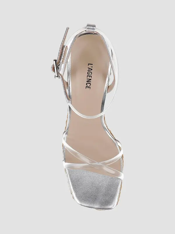 L'Agence Malone 110mm Espadrille Wedge Sandals