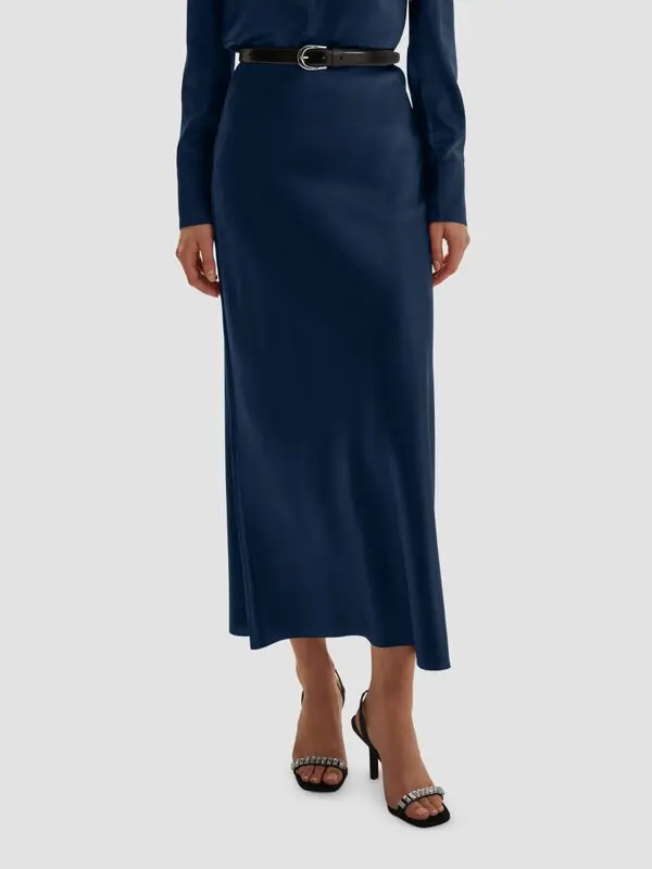 FAVORITE DAUGHTER The Favorite Silk-blend Satin Midi Skirt