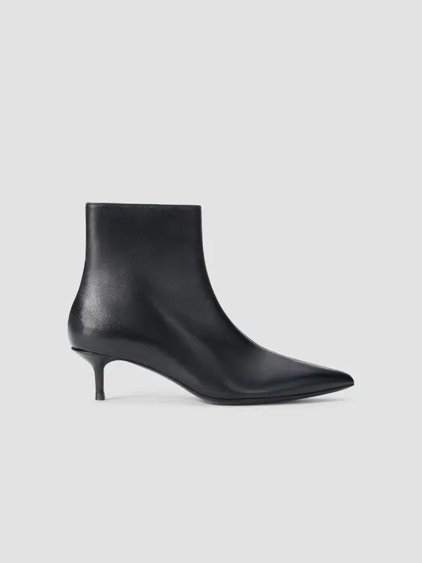 Staud Sebastian Leather Kitten-heel Ankle Boots
