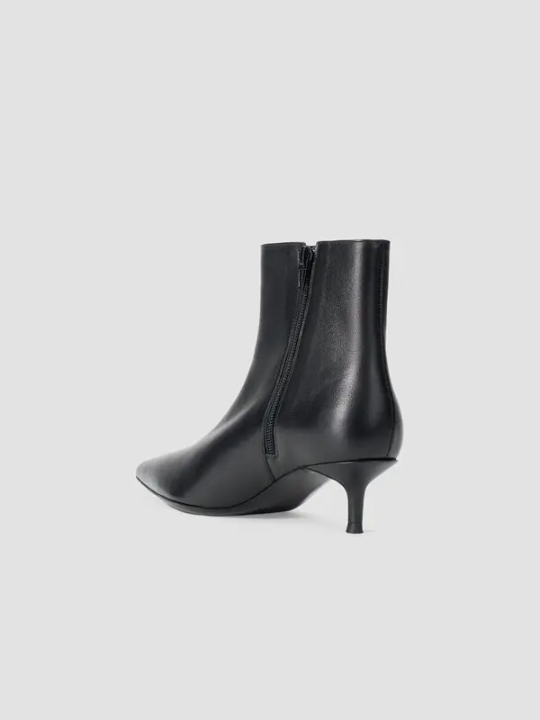 Staud Sebastian Leather Kitten-heel Ankle Boots