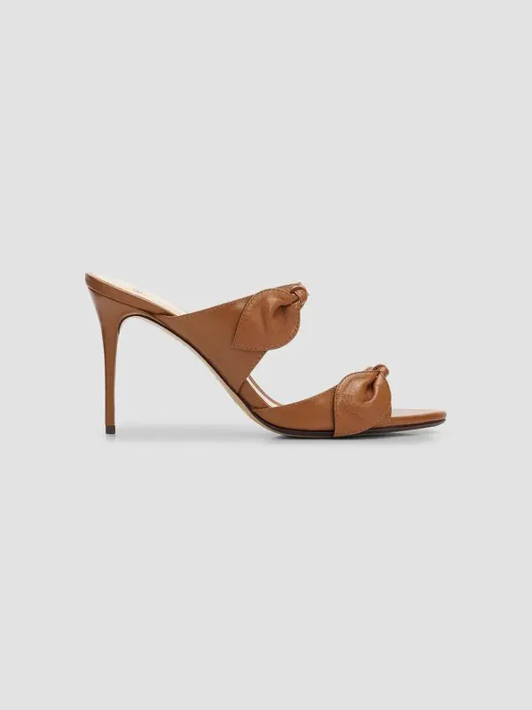 ALEXANDRE BIRMAN Magnolia 85mm Leather Mules - Espresso