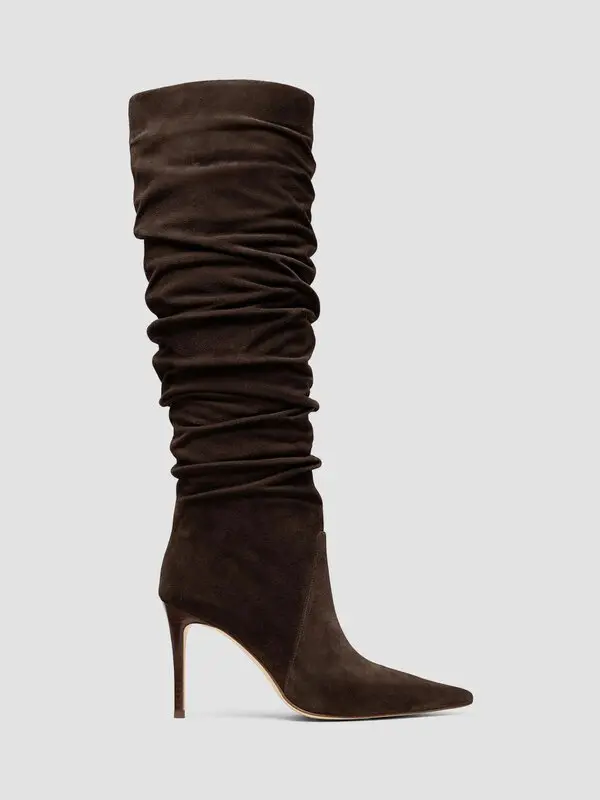 Michael Kors Dawn 90mm Suede Knee-high Slouch Boots