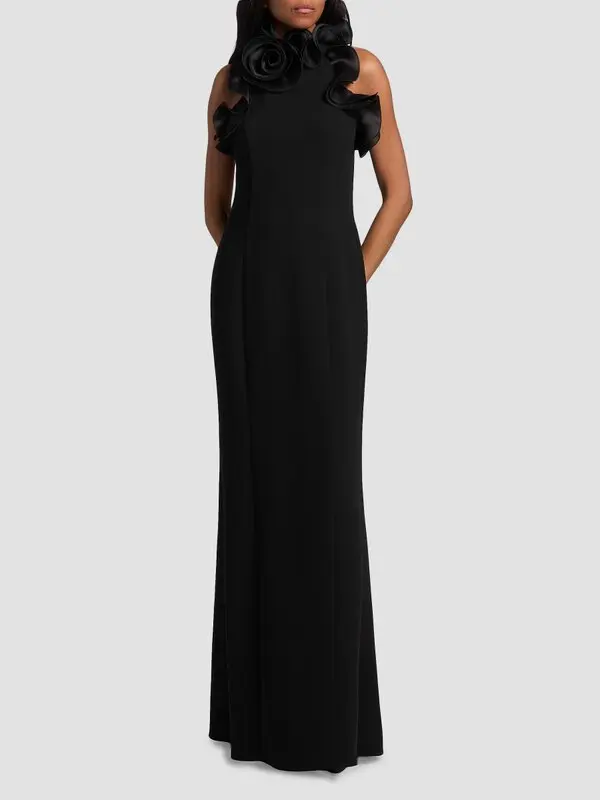 Rickie Freeman For Teri Jon Rosette Ruffled Gown