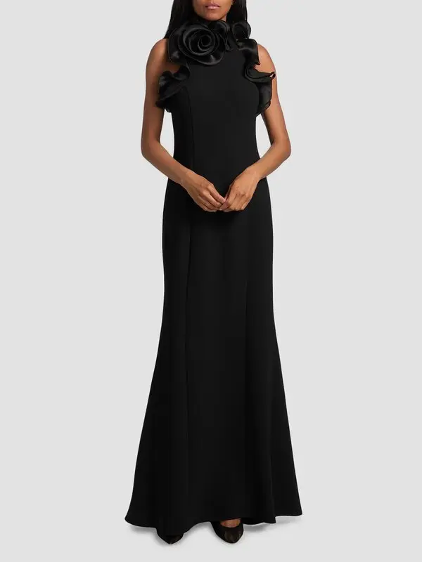 Rickie Freeman For Teri Jon Rosette Ruffled Gown