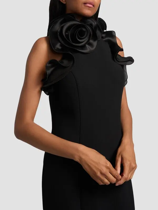 Rickie Freeman For Teri Jon Rosette Ruffled Gown