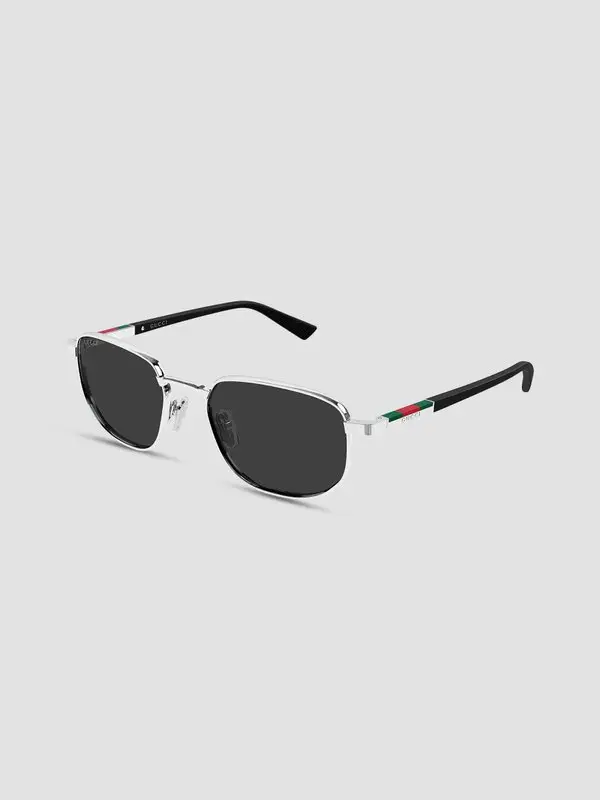 Gucci Subtle Web Sporty 54mm Rectangular Sunglasses