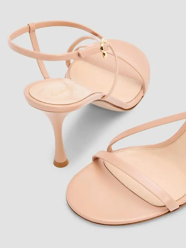 GIANVITO ROSSI Glove 85mm Leather Slingback Sandals - Peach
