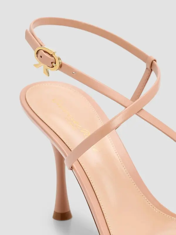 GIANVITO ROSSI Glove 85mm Leather Slingback Sandals - Peach