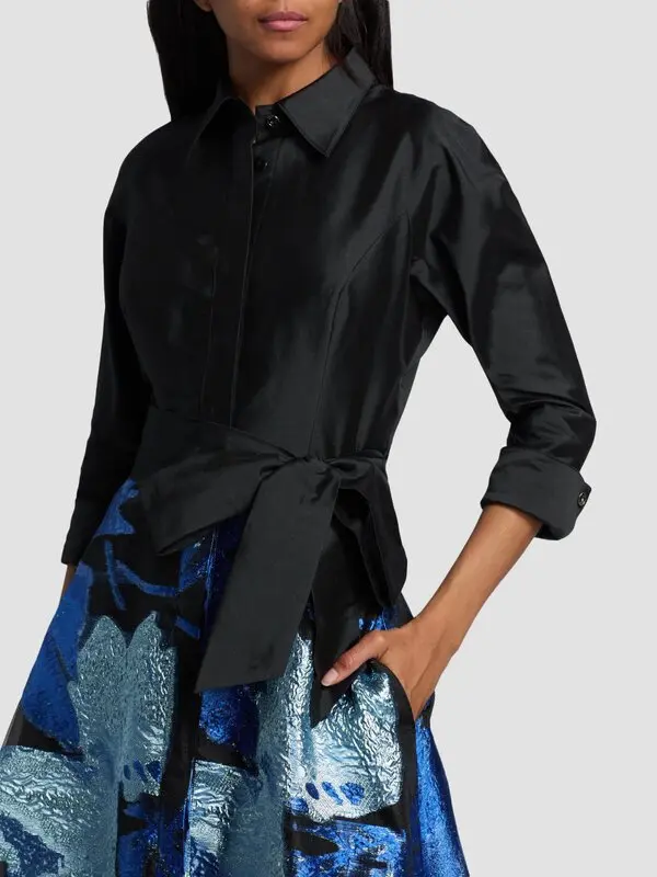 Rickie Freeman For Teri Jon Floral Taffeta A-line Gown