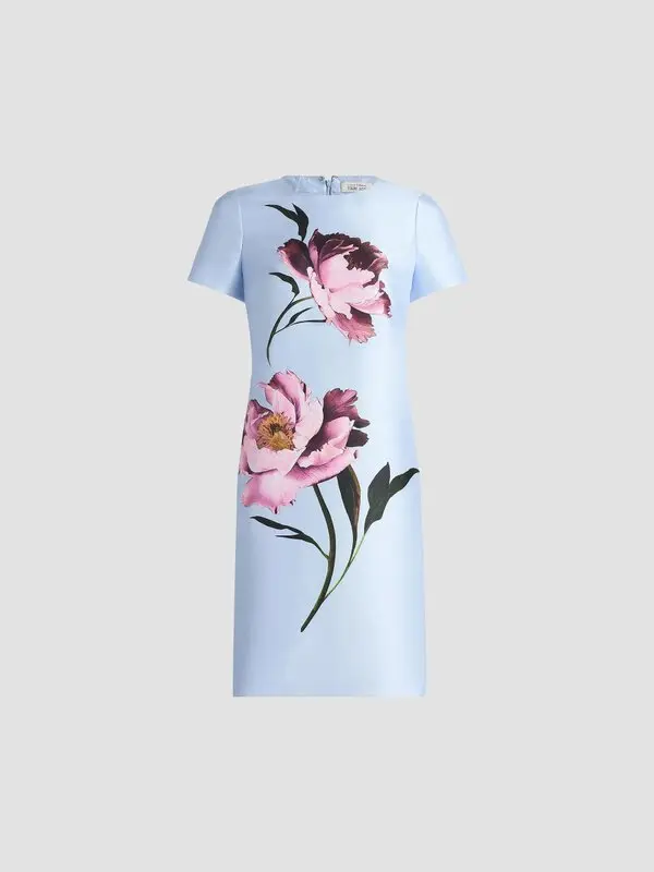 Rickie Freeman For Teri Jon Floral Placet Faille A-line Dress