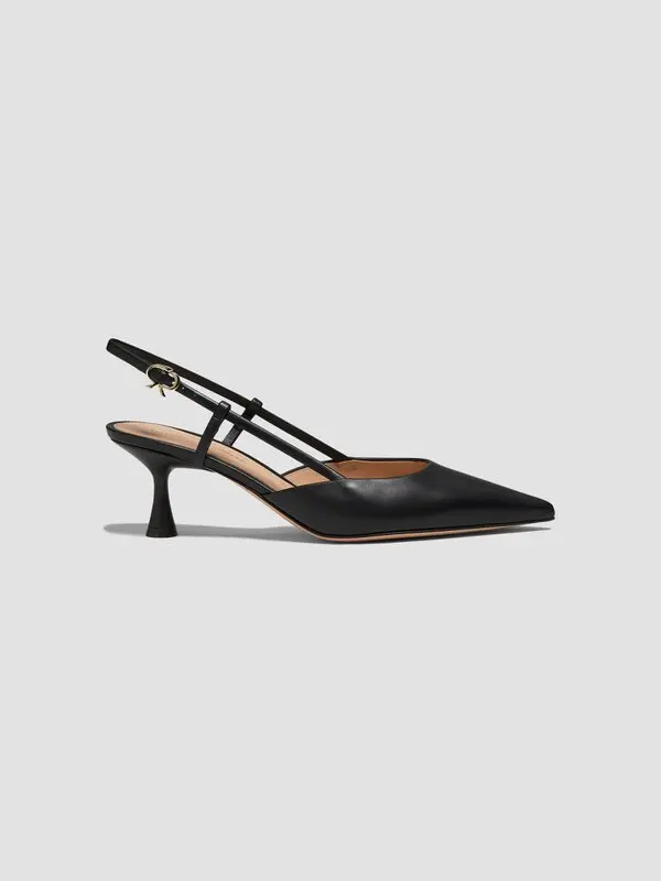 GIANVITO ROSSI Ascent 55mm Leather Slingback Pumps - Black