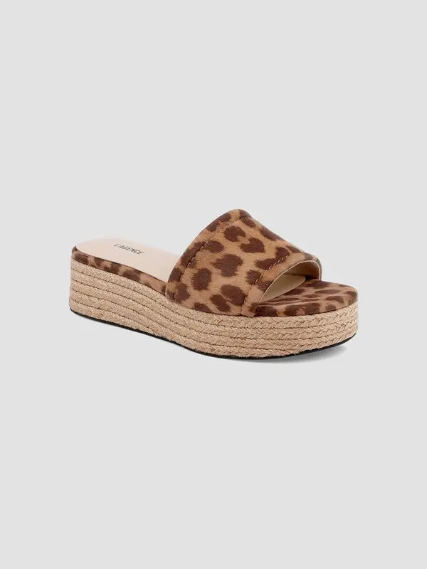 L'Agence Ramani 50mm -print Suede Espadrille Sandals