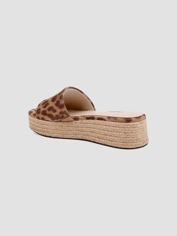 L'Agence Ramani 50mm -print Suede Espadrille Sandals