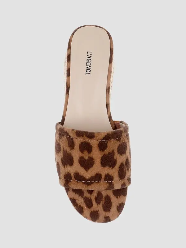 L'Agence Ramani 50mm -print Suede Espadrille Sandals