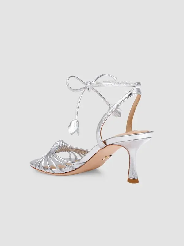 Badgley Mischka Yelena 65mm Leather Wrap Sandals