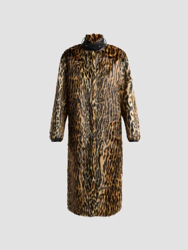 ET OCHS Vonn Leopard-print Faux-fur Coat