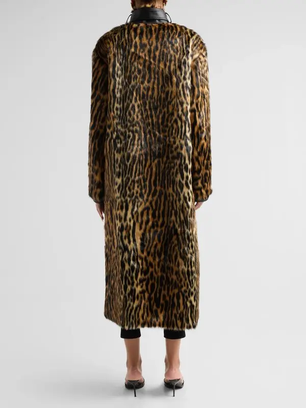 ET OCHS Vonn Leopard-print Faux-fur Coat