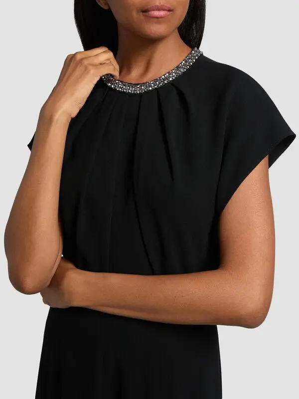 Rickie Freeman For Teri Jon Embellished Cocktail Midi-dress
