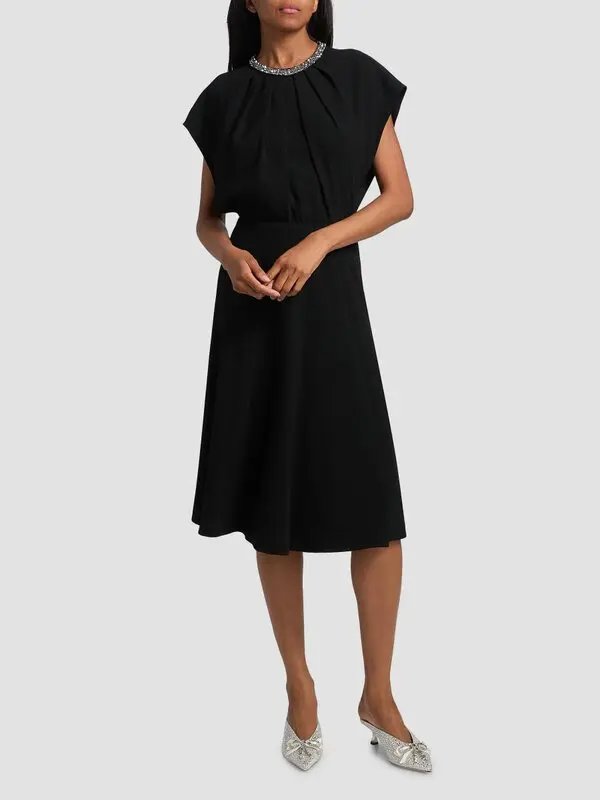 Rickie Freeman For Teri Jon Embellished Cocktail Midi-dress