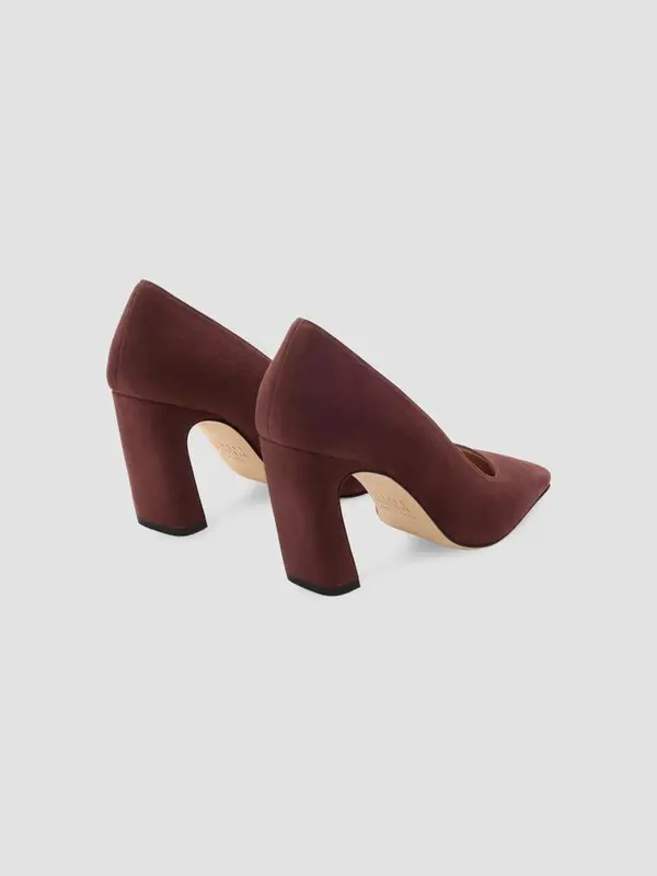 STUART WEITZMAN Stassi 85mm Suede Pumps - Dark Oak