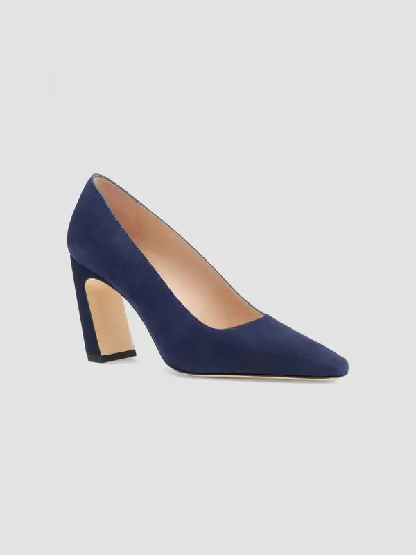 STUART WEITZMAN Stassi 85mm Suede Pumps - Nice Blue