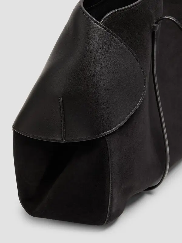 NEOUS Berenices Suede & Leather Shoulder Bag - Black